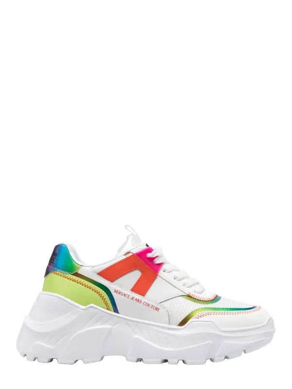 Versace Gradient Panelled Sneakers - White