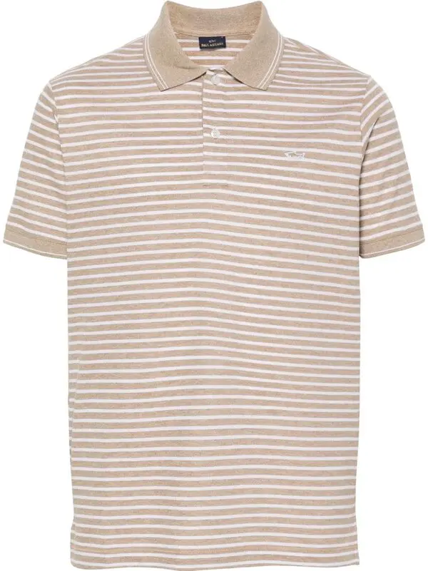 Paul & Shark Striped Polo Shirt - Neutrals