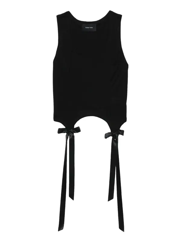 Simone Rocha Bow And Ribbon-detail Vest - Black