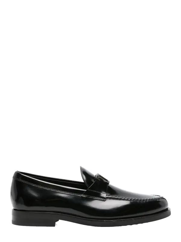 TOD'S T Timeless Leather Loafers - Black
