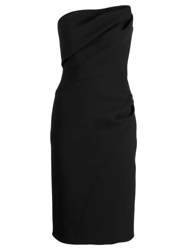 Maticevski Bandeau Pencil Midi Dress - Black