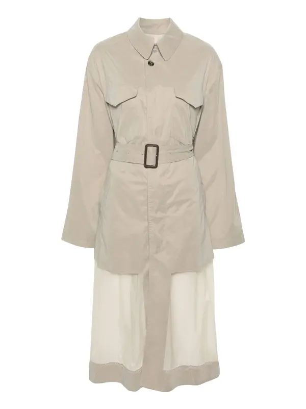 MAISON MARGIELA Belted Panelled Trench Coat - Neutrals