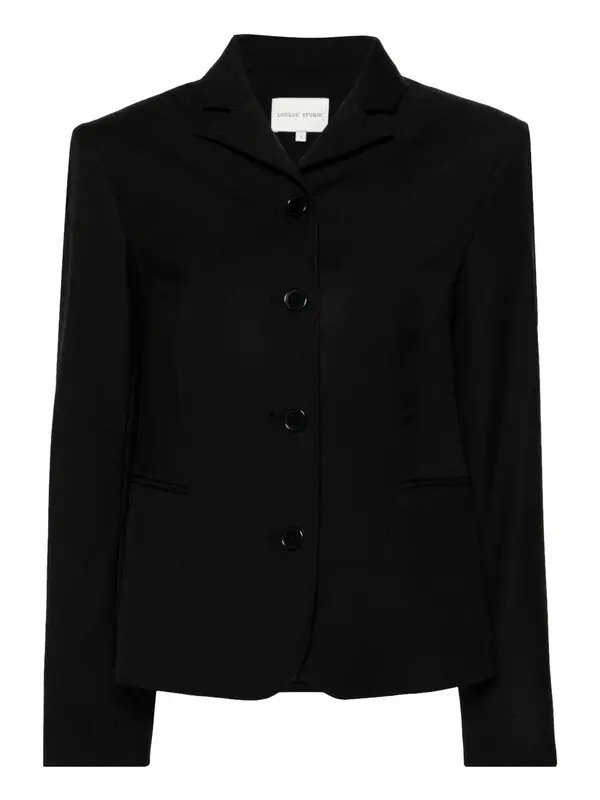 Loulou De Saison Marine Single-breasted Blazer - Black