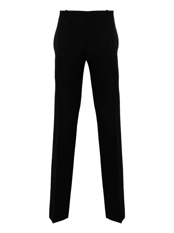 Alexander McQueen Mid-rise Tailored Wool Trousers - Black