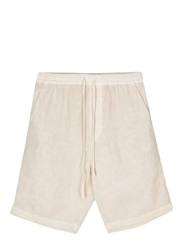 120% Lino Linen Bermuda Shorts - Neutrals