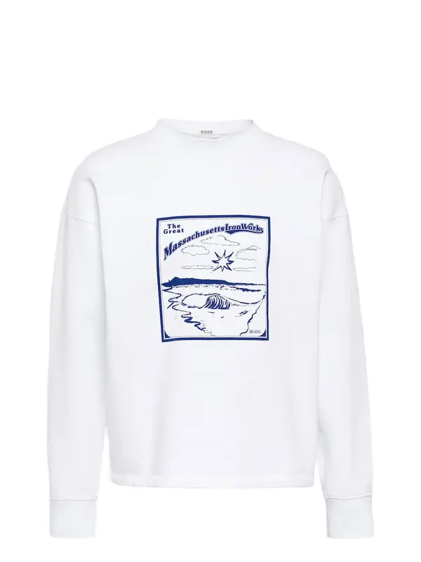 BODE Ironworks Cotton Jersey Sweatshirt - White