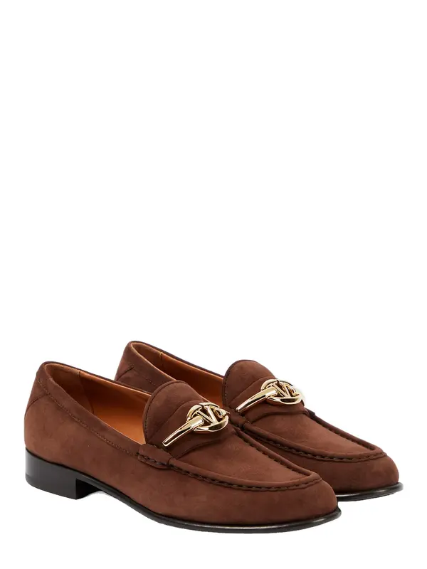 Valentino Garavani Vlogo Gate Loafers - Brown