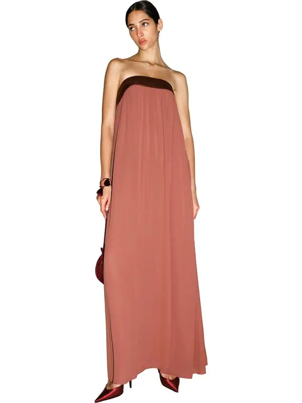 REFORMATION Maribelle Strapless Maxi Dress - Pink