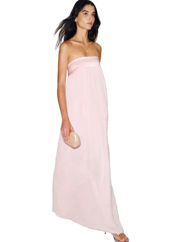 REFORMATION Maribelle Strapless Maxi Dress - Pink