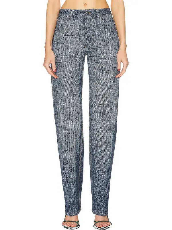 Bottega Veneta Straight Leg Jeans - Indigo & White