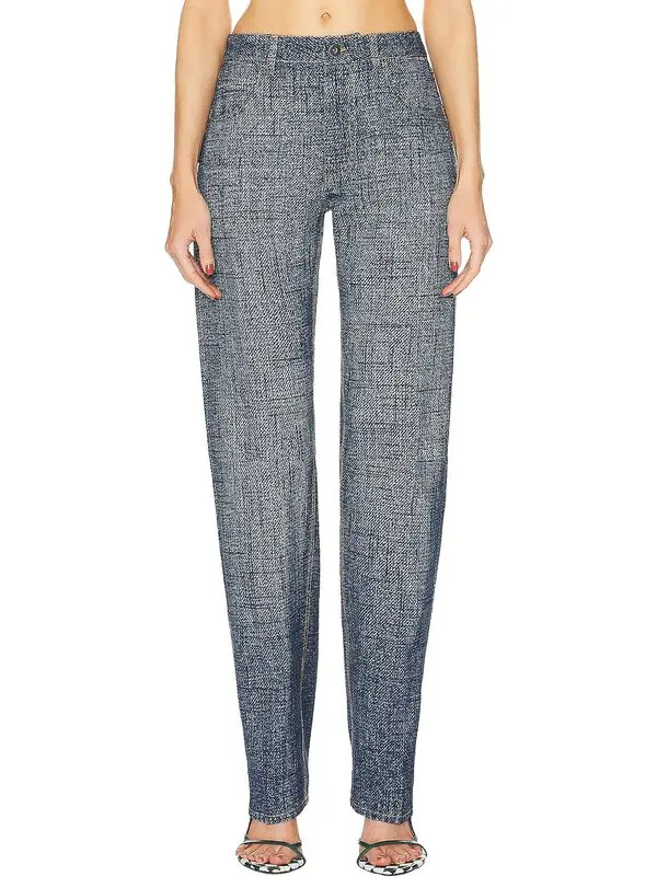 Bottega Veneta Straight Leg Jeans - Indigo & White