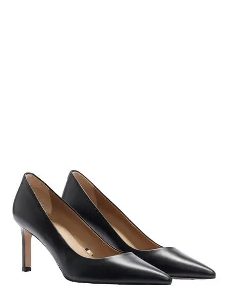 BOSS Janet Pointed Toe Pumps - Black Leather