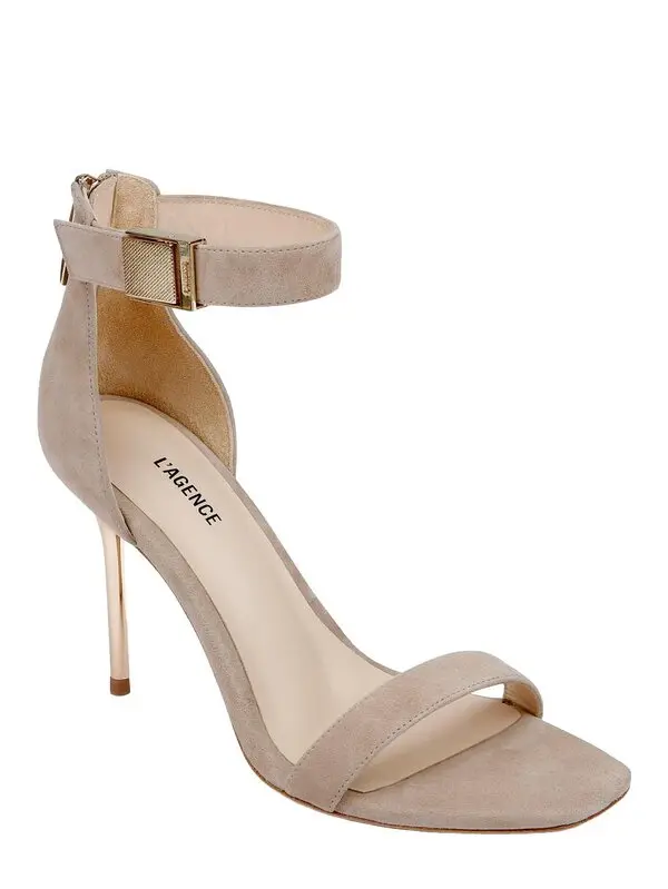 L'Agence Thea Ankle Strap Sandal - Macaroon