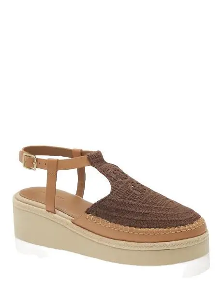 Free People Platform Wedge - Oak Combo