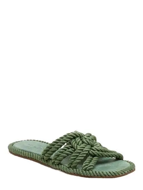 KELSI DAGGER BROOKLYN Braided Slide Sandal - Moss