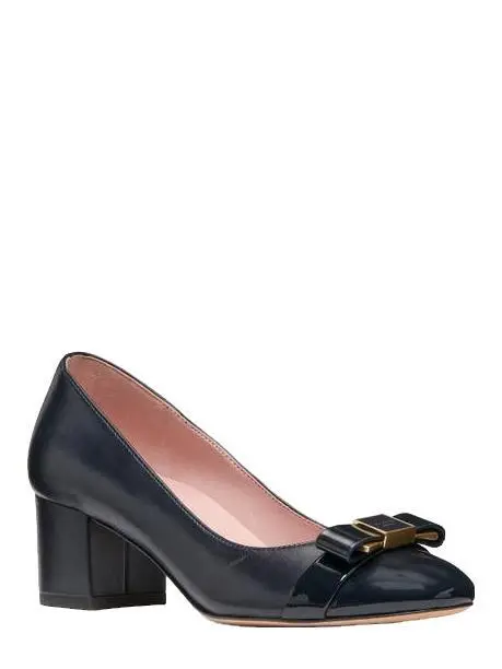 Kate Spade New York Bowdie Cap Toe Pumps - Captain Navy