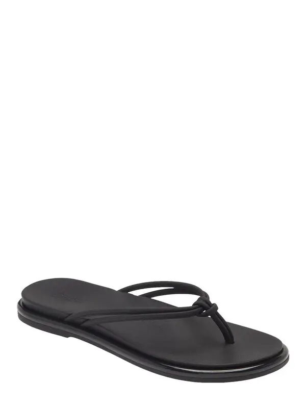 Olukai Knotted Strap Flip-flops - Black/black