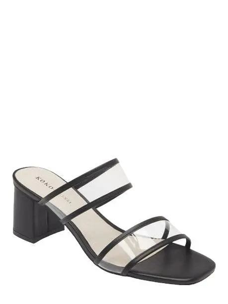 KOKO + PALENKI Ghost Slide Sandal - Black Leather