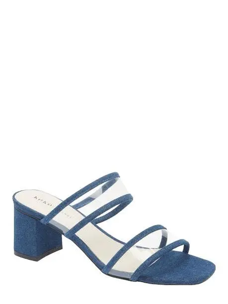 KOKO + PALENKI Ghost Slide Sandal - Denim-clear Pvc