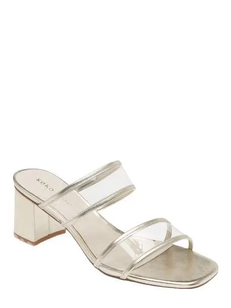 KOKO + PALENKI Ghost Slide Sandal - Gold Leather