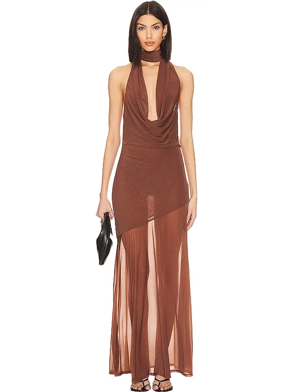 Lpa Estelle Maxi Dress - Chocolate