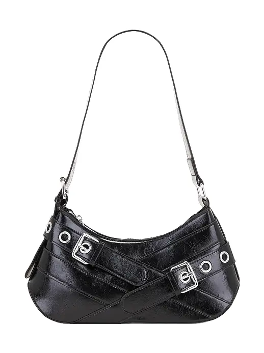 8 Other Reasons Buckle Shoulder Bag - Black