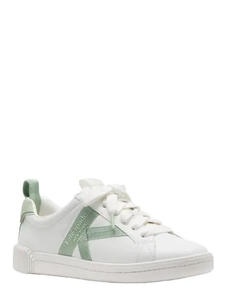 Kate Spade New York Signature Sneaker - True White/ Pistachio Ice