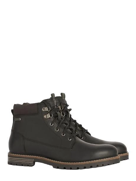 Barbour Flint Derby Lace Up Lug Sole Boots - Black