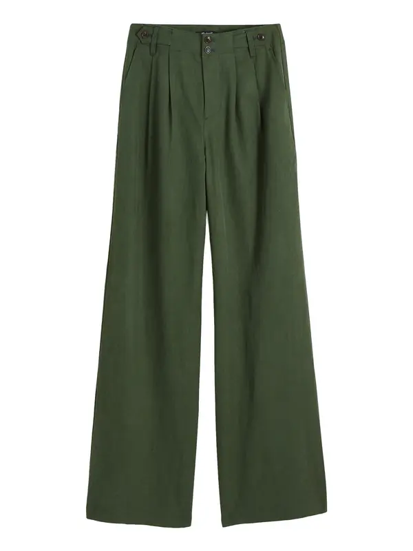 Madewell Mw The Tall Curvy Harlow Wide-leg Pant - Dark Forest