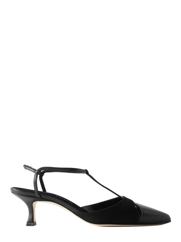 Manolo Blahnik Turgimod 50 Slingback Pumps - Black
