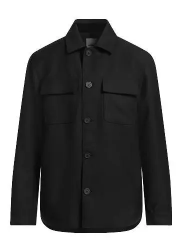 Sandro Shirt Size Polyester, Virgin Wool - Black