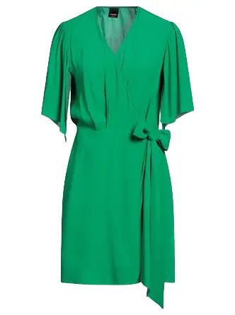 Pinko Mini Viscose Wrap Dress - Green
