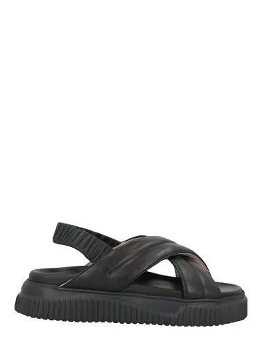 VOILE BLANCHE Leather Sandals - Black