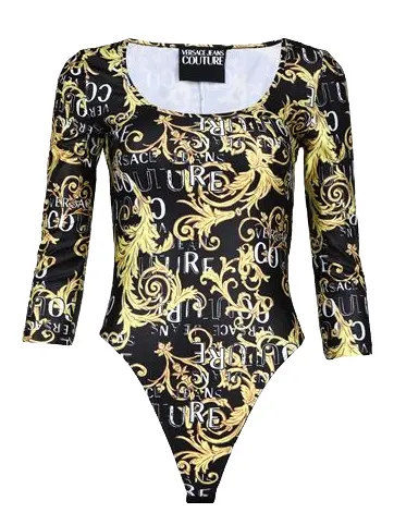 Versace Bodysuit In Polyester And Elastane - Black
