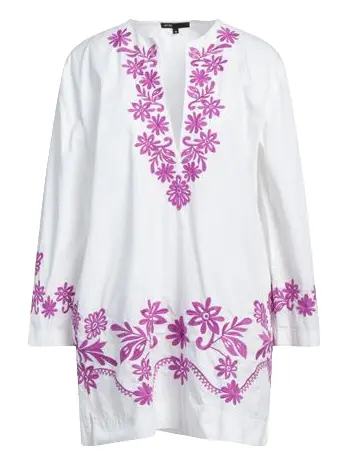 Maje Floral-print Embroidered Kaftan Top - White