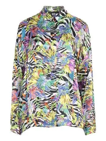Just Cavalli Floral Viscose Shirt - Black
