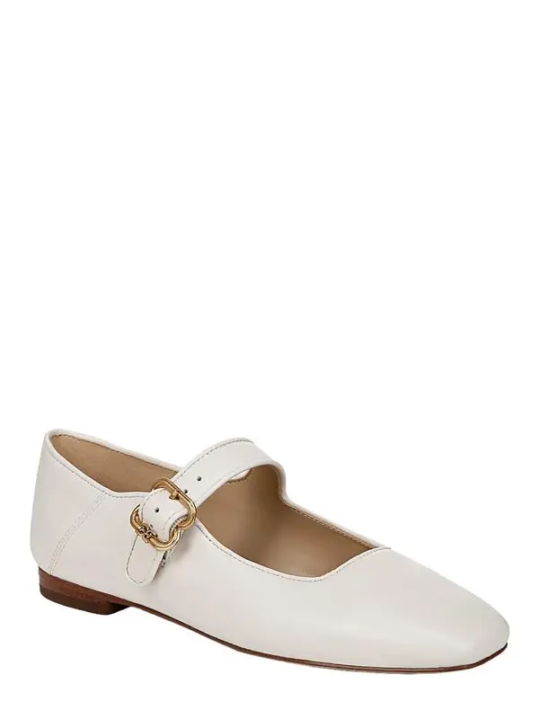 Sam Edelman Michaela Buckled Flats - Bright White