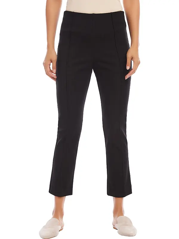 Karen Kane Cropped Seam Front Pants - Black