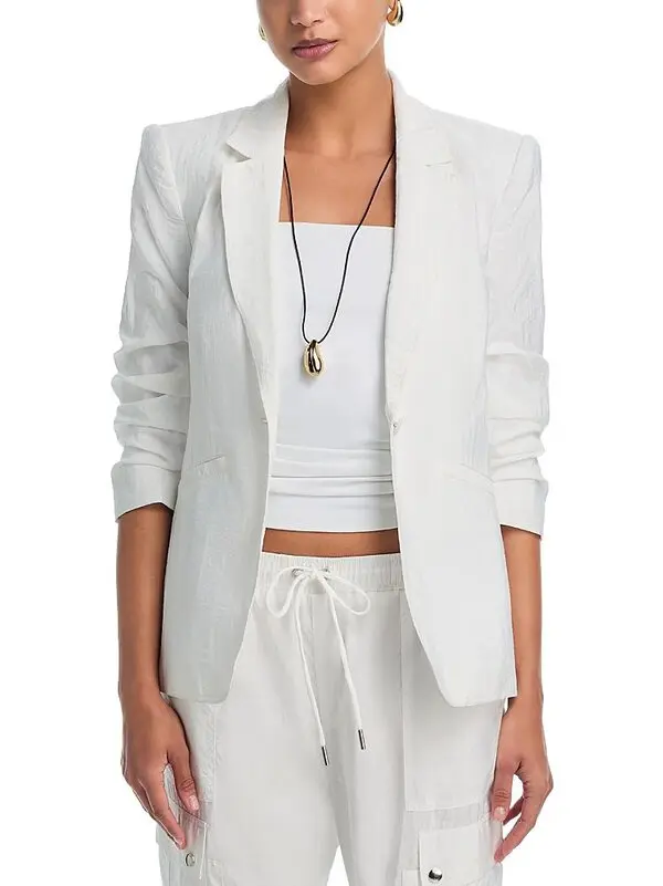 Cinq À Sept Tumbled Woven Khloe Blazer - White