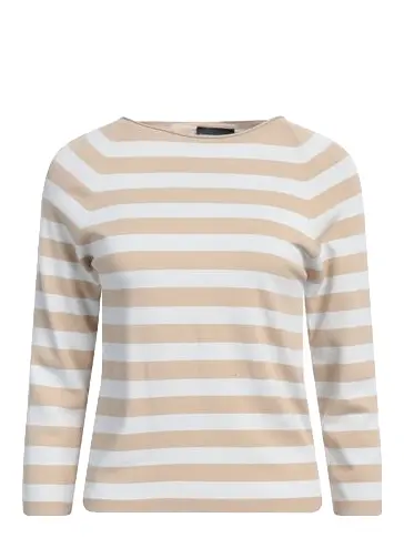 Emporio Armani Striped Crewneck Sweater - Beige