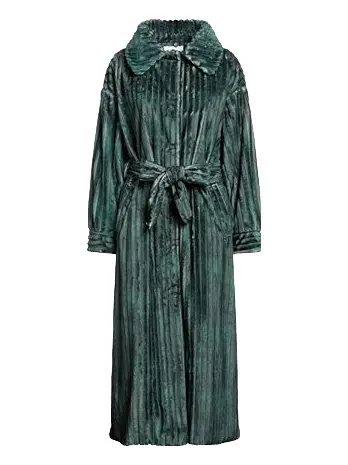 BRAND UNIQUE Velvet Mackintosh Coat - Green