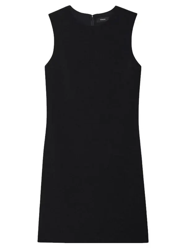 Theory Admiral Crepe Mini Shift Dress - Black