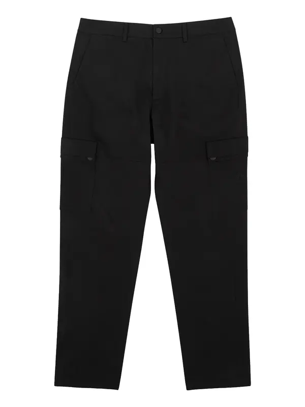Moncler Stretch-cotton Cargo Trousers - Black