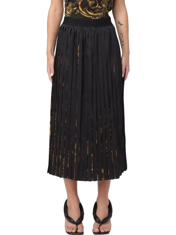 Versace Pleated Midi Skirt - Black