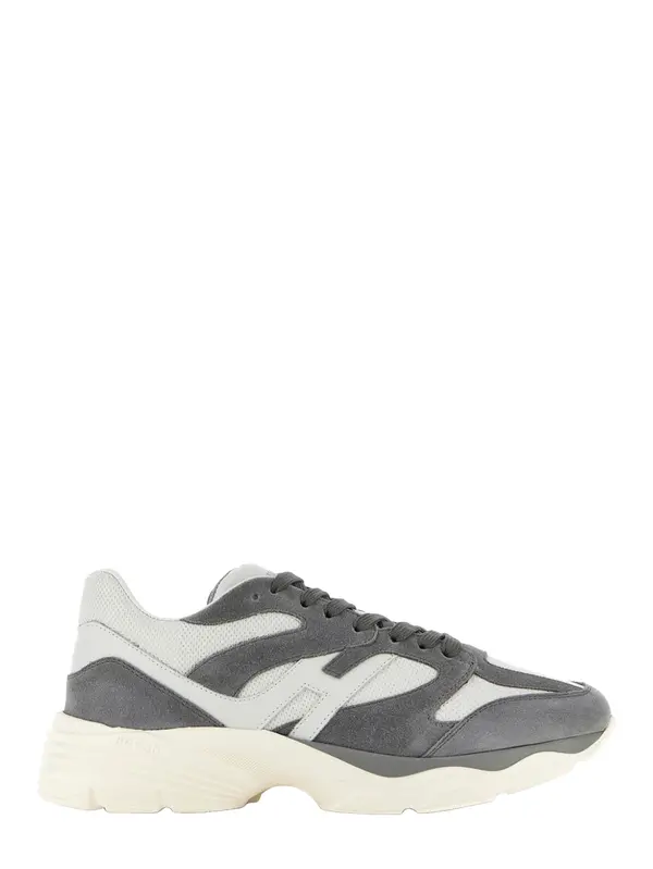 Hogan Panelled Suede Sneakers - Grey