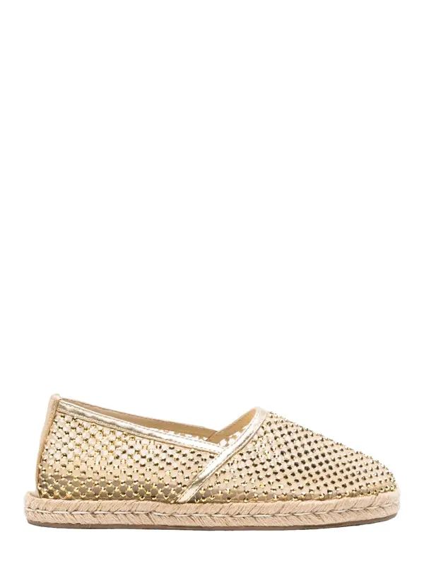 LE SILLA Gilda Rhinestone Espadrilles - Gold