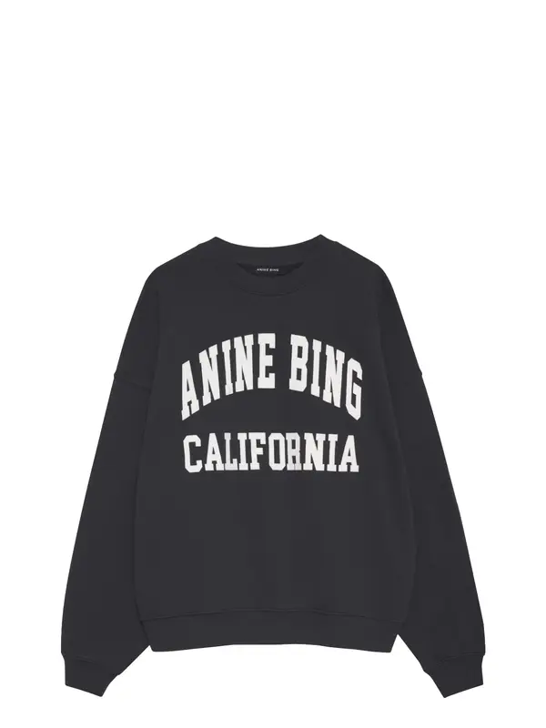 ANINE BING Miles Organic-cotton Sweatshirt - Black