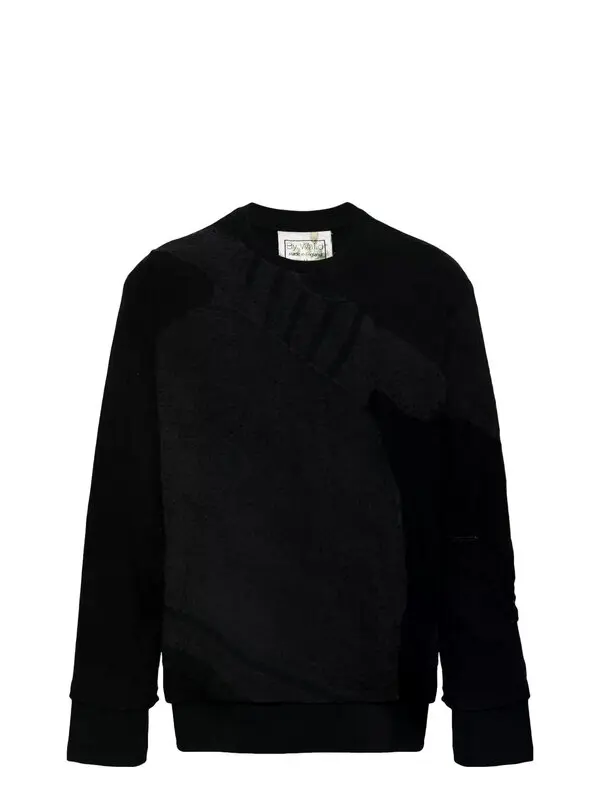 By Walid Panelled Cotton Sweatshirt - Black