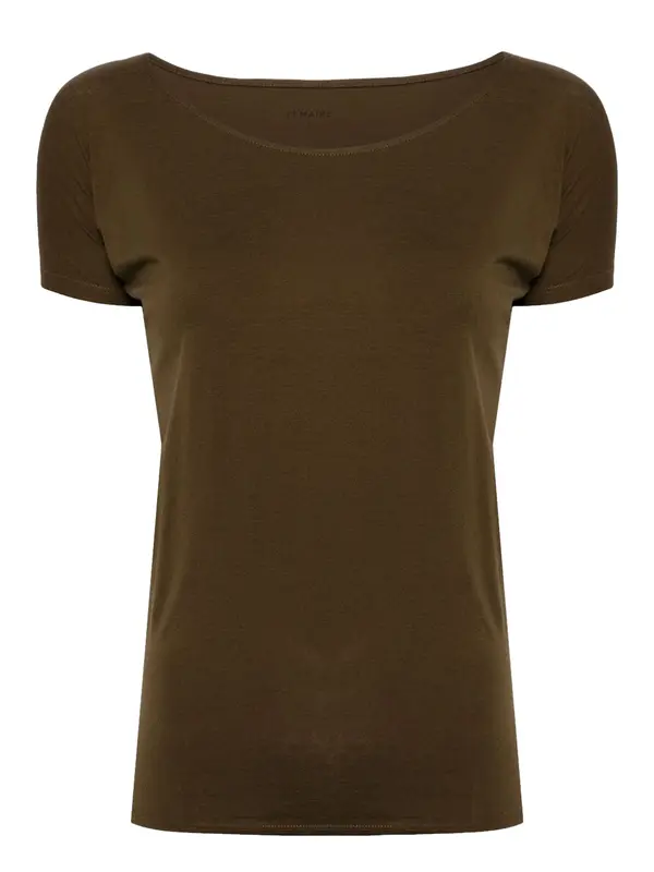 LEMAIRE U-neck T-shirt - Brown