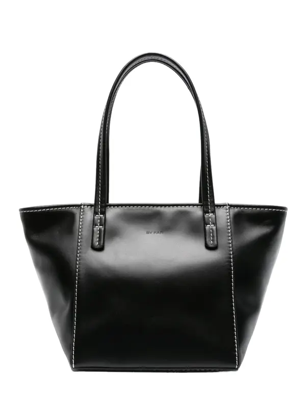 By Far Bar Leather Tote Bag - Black